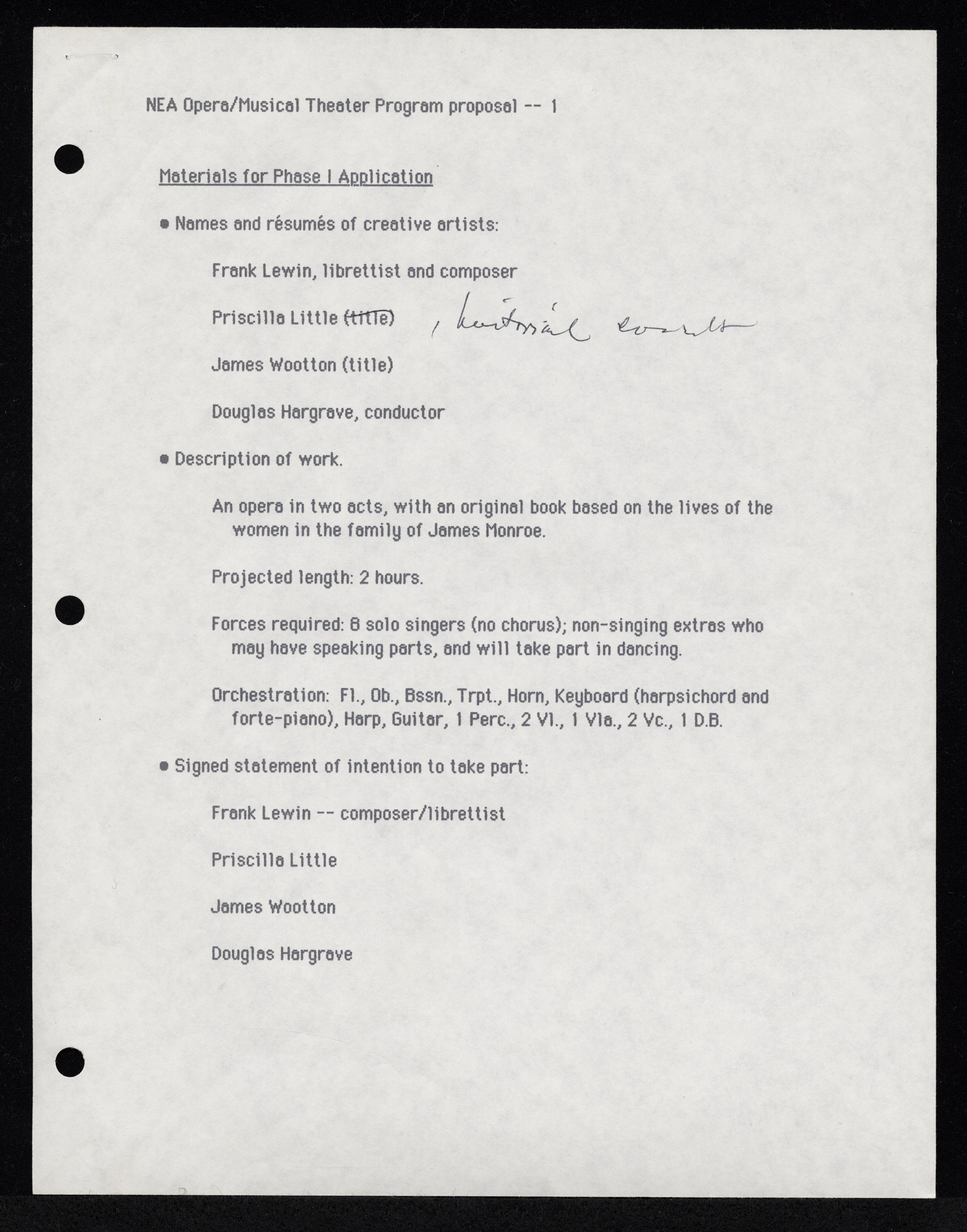 Creative Theater Propos